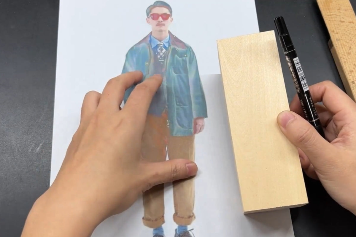 Sketching Human Figures on Wood for Custom Wooden Gifts – Wooden Smile