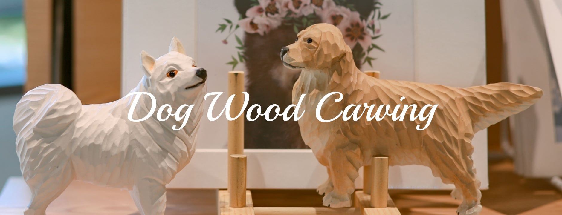 Dog Wood Carving – Wooden Smile